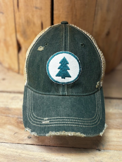 Evergreen distressed Trucker Hat – The Glossy Goat